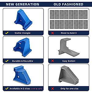 Upgraded 40 Pack Flooring Spacers Laminate Flooring Installation Kit with 1/4” & 1/2” Gap, Wood Floor Install Tool for Laminate, Vinyl Plank, Hardwood, LVT, Bamboo and Floating Floor Installation