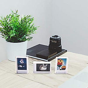 Instax Mini Frames 2x3 Masqudo Polaroid Picture Frame Clear Cute Photo Frames for Tabletop Desktop Freestanding Sliding Photo Display for Fujifilm Polaroid Film