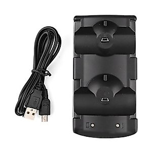 Dual USB Charger Station Dock for PS3 Controller, Dual Charging Stand Docking Station for PS3 Move