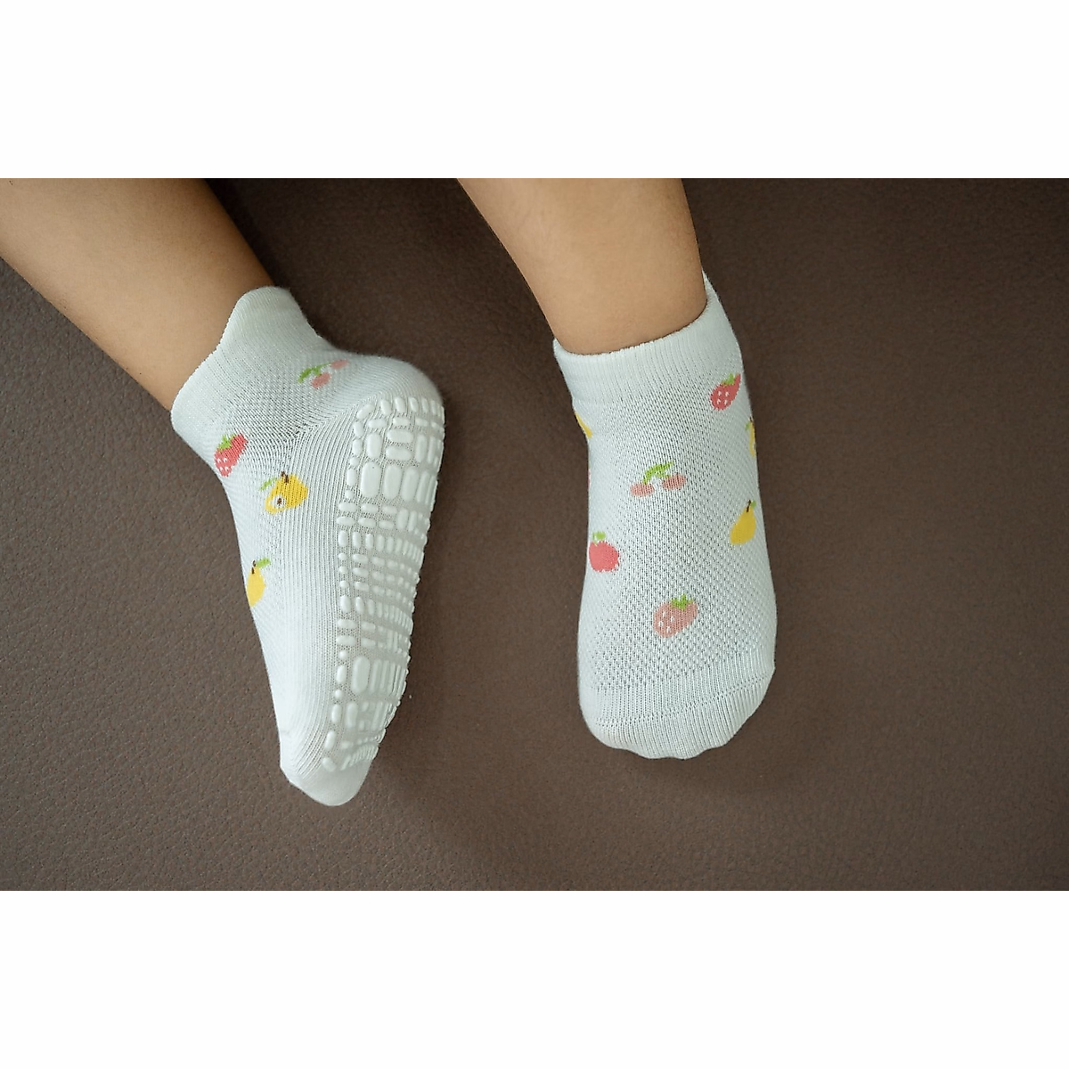 RATIVE Ankle Anti Slip Non Skid Organic Cotton Socks with Grips Grippers for 1 2 Years Old 2T 12 18 Months Toddler Boy Boys Girl Girls (12-24 Months, 12-Pairs/AG-200)