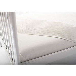 Lullaby Earth Breathe Safe Air Breathable Crib Mattress Pad, Removable Mattress Cover with Waterproof Layer for Baby and Toddler Beds, Standard Crib Size