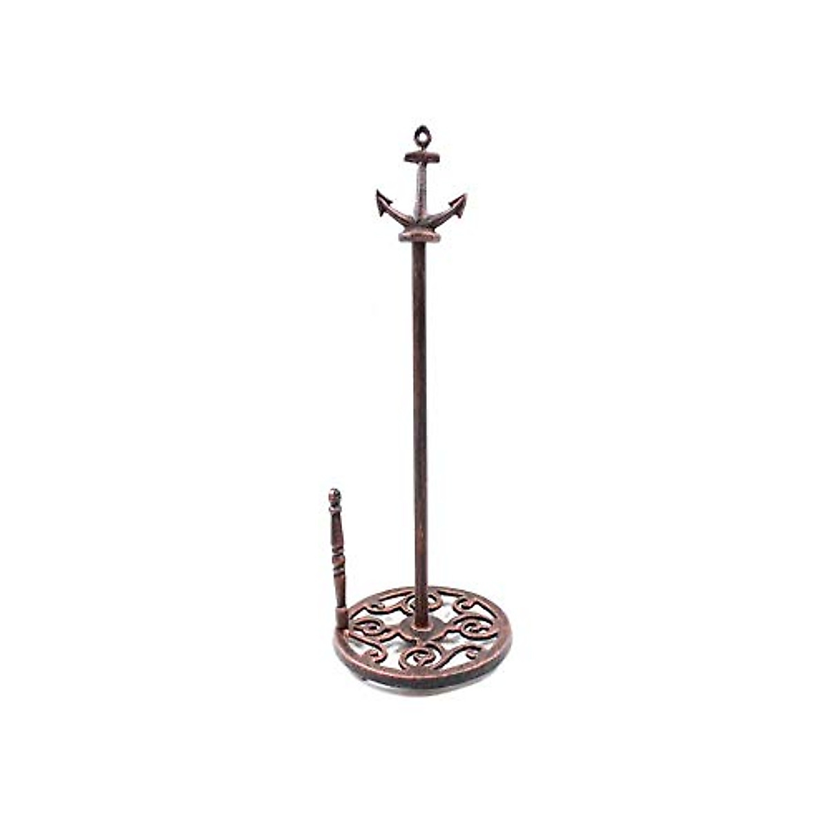 Hampton Nautical Rustic Copper Cast Iron Anchor Paper Towel Holder 16" - Decorative Anchor - Nau