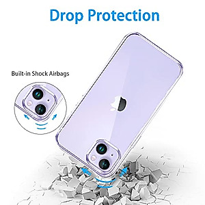 JJGoo Compatible with iPhone 14 Plus Case Clear, Transparent Soft Shockproof Protective Slim Thin Bumper Cover Phone Case for iPhone 14 Plus - 6.7 inch 2022