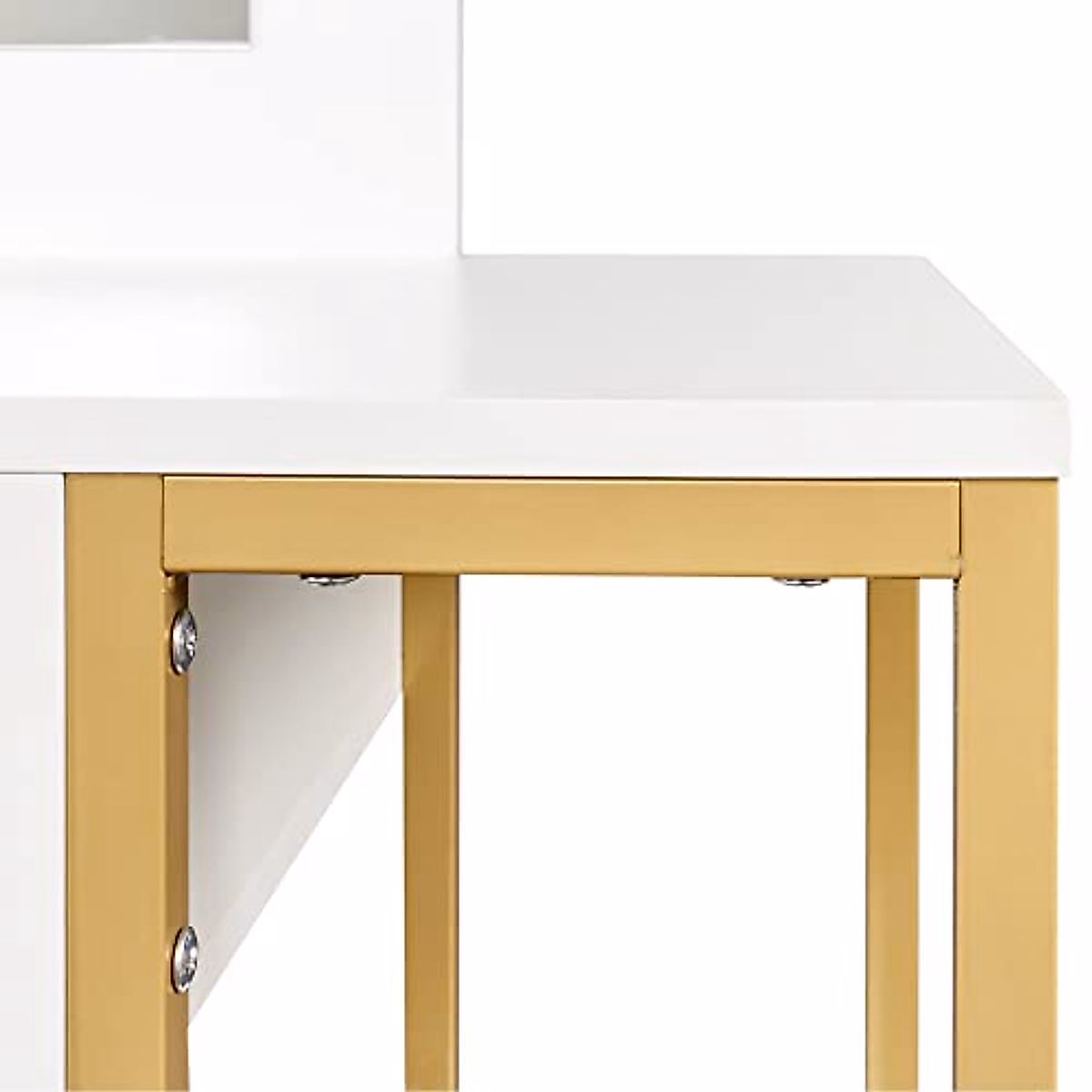 Vanity Desk Set, Makeup Vanity with Chair & Mirror & Adjustable Brightness Lights & Large Drawer, Vanity Table for Bedroom, Bathroom, Small Space (White)