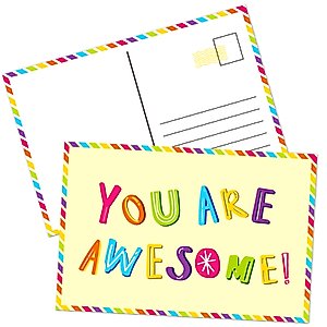KiDEPOCH 60 Pack You Are Awesome Postcards 4” x 6” Kudos Appreciation You Are Awesome Note Cards for Kids and Adults Colorful Appreciation Thank You Cards You Are Awesome Greeting Cards