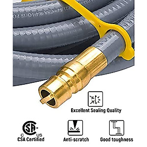 GASPRO 3/8-Inch Natural Gas Quick Connect Hose, Propane to Natural Gas Conversion Kit for Grill, Smoker, Fire Pit, Patio Heater and More, 12 Feet and 24 Feet, 2 Pack