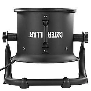 CATERPILLAR CAT HVD-9AC - 9" High-velocity Drum Air Circulator Fan with 360-degree Pivoting Head and Dual Ball Bearing 4-speed Motor, Black