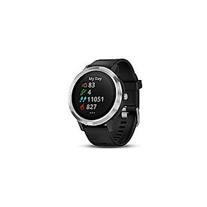 Garmin Vivoactive 3 GPS Smartwatch with Built-in Sports Apps - Black/Silver (Renewed)