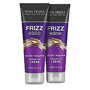 John Frieda Frizz Ease Secret Weapon Touch Up Cream: Anti-Frizz Styling Cream for Smooth, Frizz-Prone Hair (4 oz, Pack of 2)