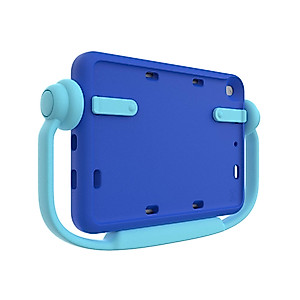 Speck ipad Case for Kids - Heavy Duty, Protective Case Fits 10.2" iPad 2019 & iPad 2020 with Multi-Range Stand & Handle - Works for Car Headrests & Table Top Watching - Charge Blue, Brave Blue Case-E