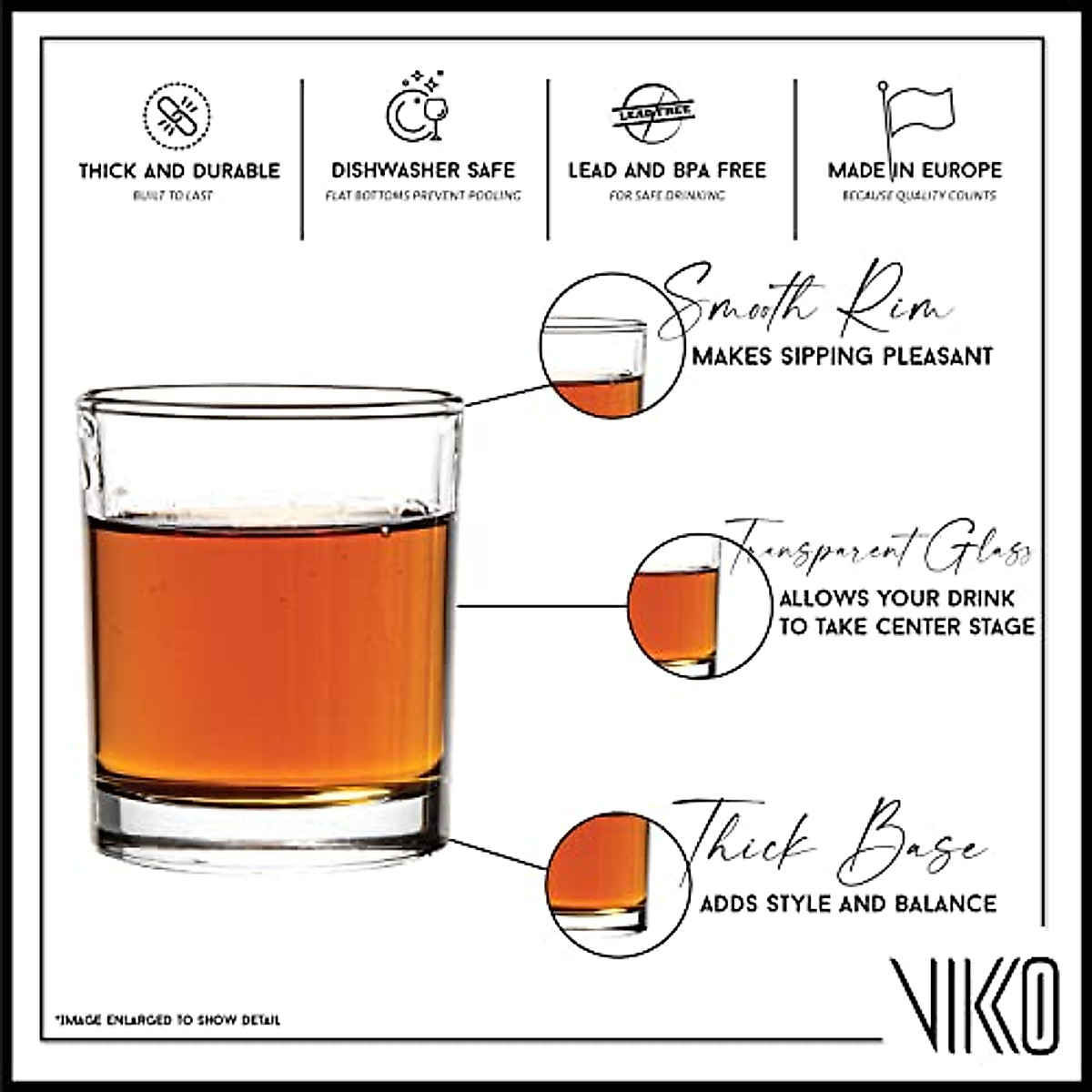 Vikko 2.75 Ounce Shot Glasses, Set of 12 Small Liquor and Spirit Glasses, Durable Tequila Bar Glasses For Alcohol and Espresso Shots (Canon)