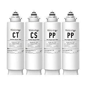 Waterdrop Undersink Replacement Water Filter Compo Pack, 2PP+CT+CS