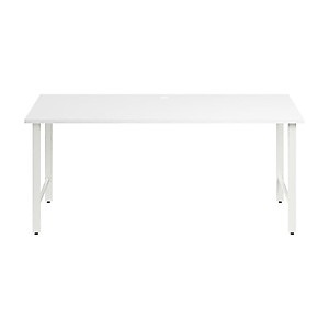 Bush Business Furniture Hustle 72W x 30D Computer Desk with Metal Legs in White, Modular Office Table for Home and Professional Workspace