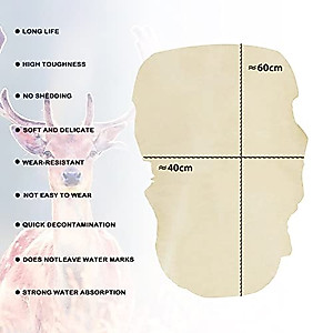 Car Natural Chamois Cleaning Cloth, Real Leather Super Absorbent Fast Drying Car Wash Cloth Accessory for Auto and Precision Instrument