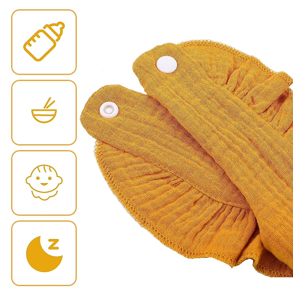 Jiuguva 10 Pack Muslin Baby Bibs Cotton Drool Bandana Bibs Solid Colors Lap Shoulder Newborn Bibs Adjustable Baby Bibs Set for Toddler Infant Unisex Boys Girls Teething Drooling