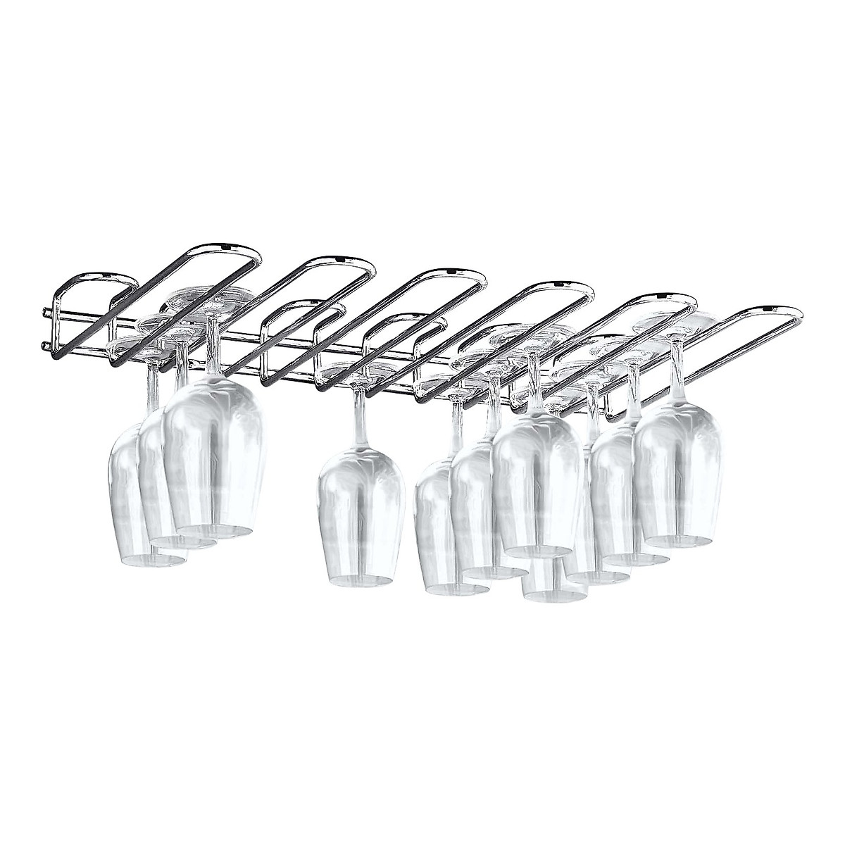 Paderno World Cuisine Chromed Steel Wall Mounted Glass Rack