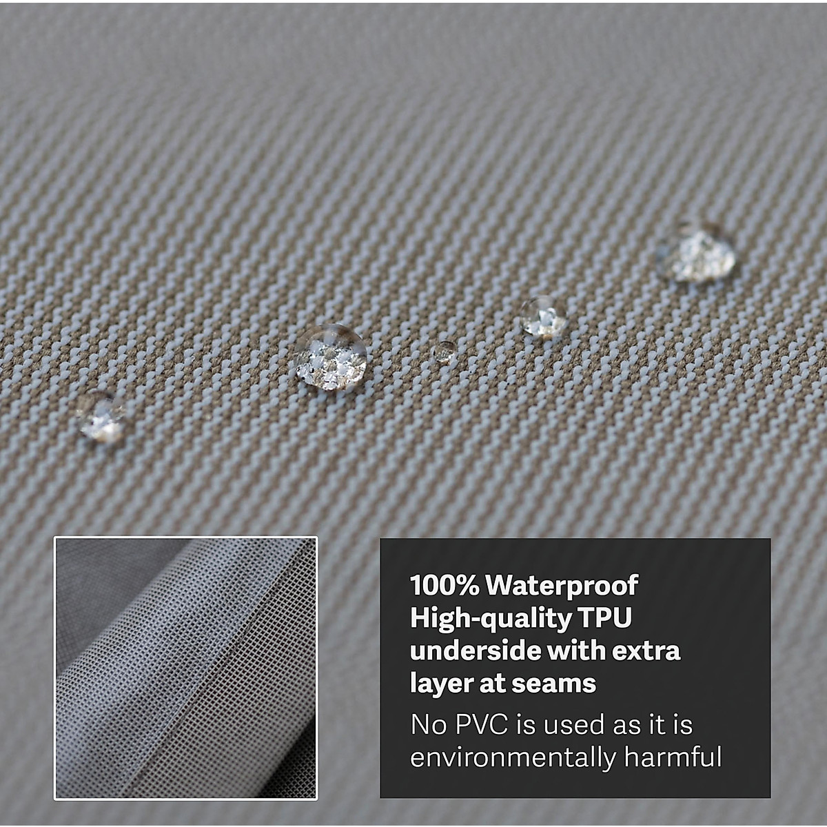 Elmara Outdoor Chair Covers – Waterproof, UV Fade-Resistant Patio Chair Covers Made of Heavy Duty Olefin – Durable All Weather Design Keeps Your Patio Furniture Safe (Taupe)