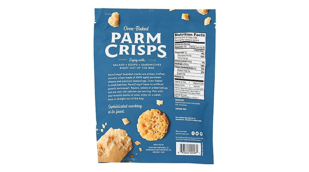 Parmcrisps Original Oven Baked Crisps - Healthy Snack with Crunch