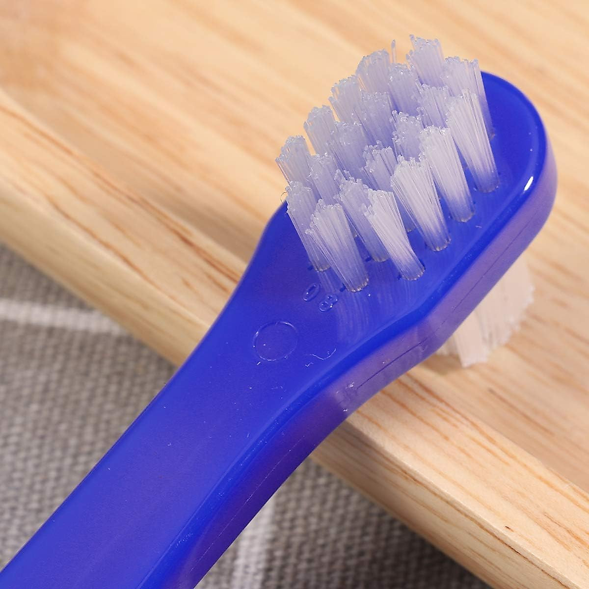 Brush False Cleaning Tool Double Sided Toothbrush Cleaning Brush 2pcs (White+Blue)