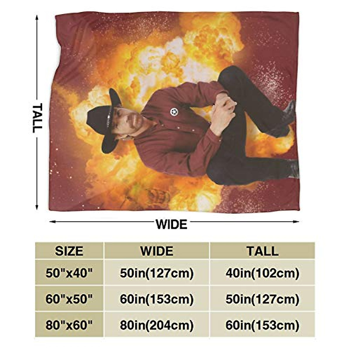3D Print Anti-Pilling Blanket Ultra Soft Throw Blanket Flannel Fleece All Season Light Weight Blankets for Sofa Couch Living Room/Bedroom Warm Blanket,Black,50"x40"