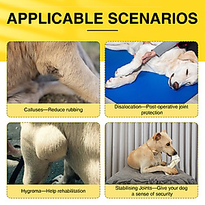 LISPOO Dog Elbow Brace Protector Pads Provides Elbow Support and Protection, Dog Elbow Dysplasia Brace for Elbow Hygroma, Arthritis, Dysplasia, Elbow Calluses, Shoulder Dislocation, Elbow Brace(XL)