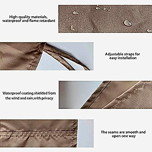 CoastShade Gazebo Replacement Curtain for 8x8 or 10x10 or 10x12 Outdoor Gazebo,6.7FT Height,Only 1 Panel Sidewall,Autumn Gazebo Sidewall,Khaki