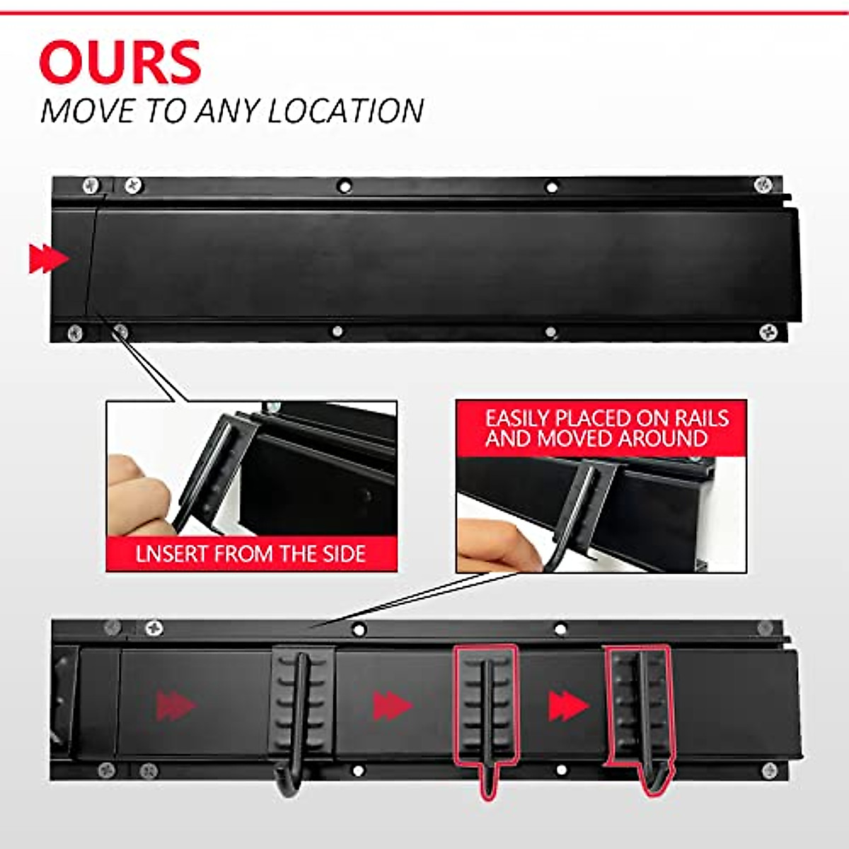 PROHIKER Aluminum and Steel Garden Tool Storage Rack, 16 in x 16 in, Black, 550 lbs Capacity, Easy Assembly