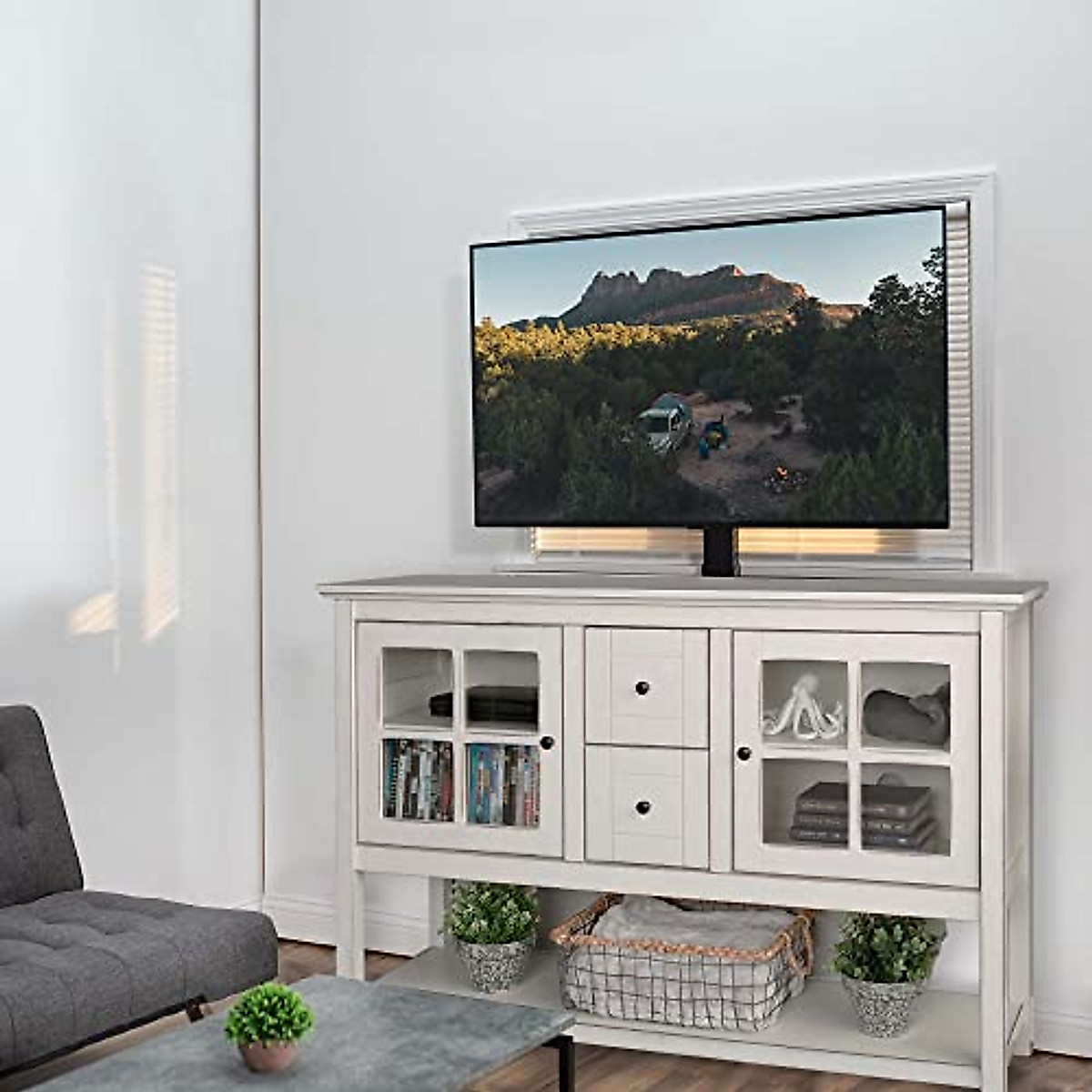 VIVO Motorized TV Stand for 37 to 65 inch Screens, Vertical Lift Television Stand with Remote Control, Compact TV Mount Bracket, MOUNT-E-UP65A