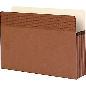 Smead Easy Grip® File Pocket, Straight-Cut Tab, 3-1/2" Expansion, Legal Size, Redrope, 25 per Box (73210)