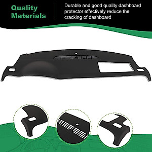MIKAAUTO MIKA Dash Board Cover Cap Overlay Compatible with Chevy 07 14 Tahoe Silverado LTZ Sierra SLT Tahoe Avalanche Suburban Yukon Denali XL Molded wo Dash Speaker Matte Black