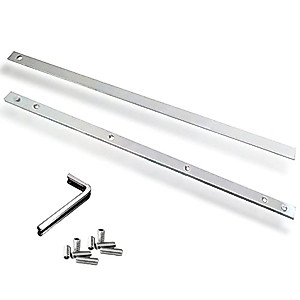 Guide Rail Connector Set P-45777 for Makita Track Saw Long Cuts， Also Compatible with Festool, Fit for DeWalt, Fit in Integrated Guide Rail T-Slots for Secure Cutting, 2 PCS, Sliver
