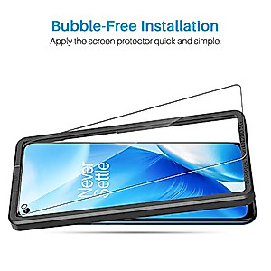 LK [4 Pack] 2 Pack Screen Protector for OnePlus Nord N200 5G + 2 Pack Camera Lens Protector, 9H Tempered Glass Screen Protector with Alignment Frame, Scratch-Resistant, Anti-Fingerprint, Smooth-Touch