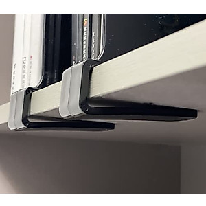 CY craft Acrylic Shelf Dividers for Closets,Wood Shelf Dividers, 4 PCS Black Shelf Separators,Perfect for Clothes Organizer and Bedroom Kitchen Cabinets Shelf Storage and Organization