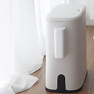 ANTCRZ Trash bin New 11L Plastic Trash Can Bathroom Waste Bin Toilet Dustbin Trash Basket Garbage Bucket Garbage Bag Holder Storage Container (Color : Gray Cloud)