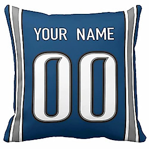 Detroit Throw Pillow Custom Any Name and Number for Men Youth Boy Gift