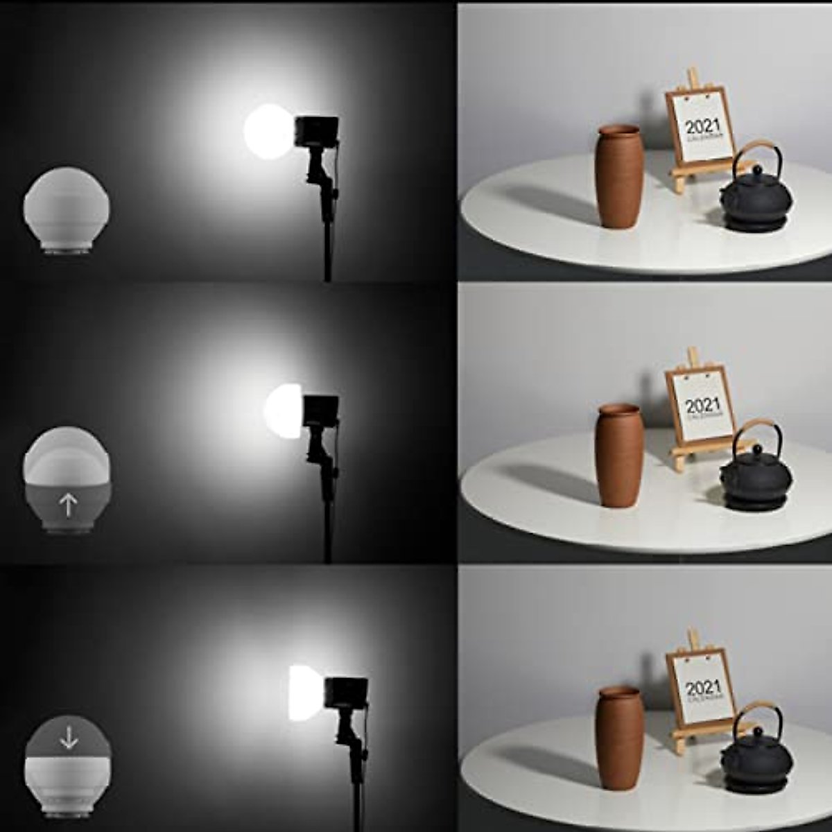 Godox ML-CD15 Flash Diffuser Modifier Bundle Diffusion Dome for V1S V1C V1N V1F V1O V860III V860II V850III TT685II TT600 TT685 AD200 AD200PRO AD300PRO AD400PRO ML30 ML60 ML60BI(Included 3 adapters)