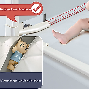 SINGYOO Bed Rails for Toddlers- New Upgraded Extra Long Bed Guardrail Full Size Baby Bedrail for Children Fit for Twin Queen & King Size Bed Mattress one Piece (Grey, 79"(L) x 30"(H))