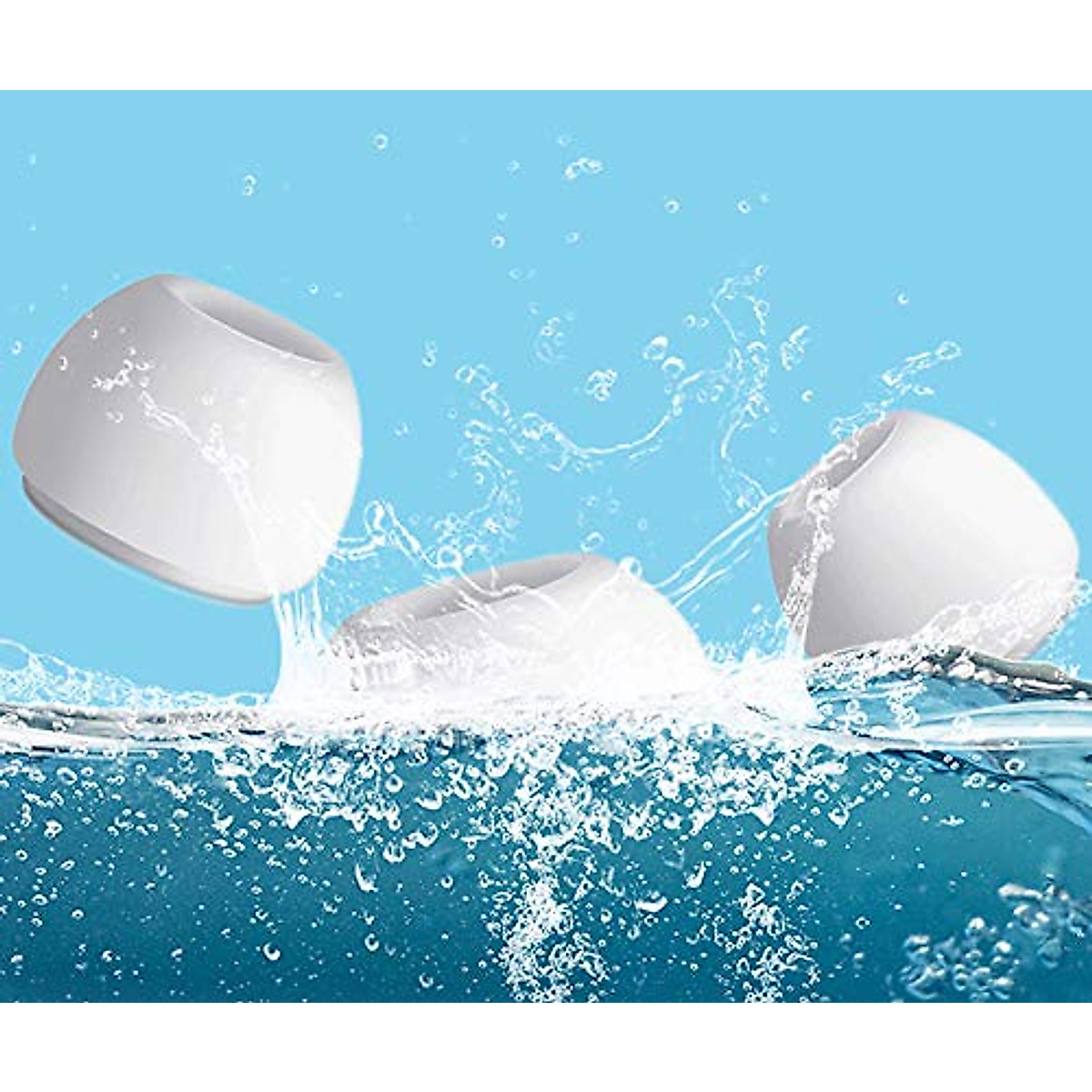 ALXCD 3 Pairs Ear Tips Compatible with AirPods Pro Headphones, Silicon Earbud Tips Eargel Replacement, Perfect Compatible with AirPods Pro [White Small Size]