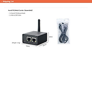 NanoPi R1 Allwinner RAM 1GB H3 Dual Ethernet Port, Wifi & BT, onboard eMMC with USB & Serial Port for loT