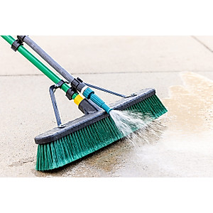 Versa-Spray for Brooms Quickly transforms Brooms and Hoses into a Powerful Water Broom for Cleaning garages, Cars, patios, Houses and Much More!