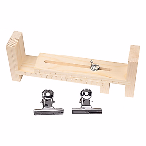 KSIEE Wood Jig Bracelet Maker, Paracord Jig Bracelet Maker U Shape Clear Scale Bracelet with 2 Clamp DIY Hand Knitting Bracelet Jig Bracelet Braiding Tool