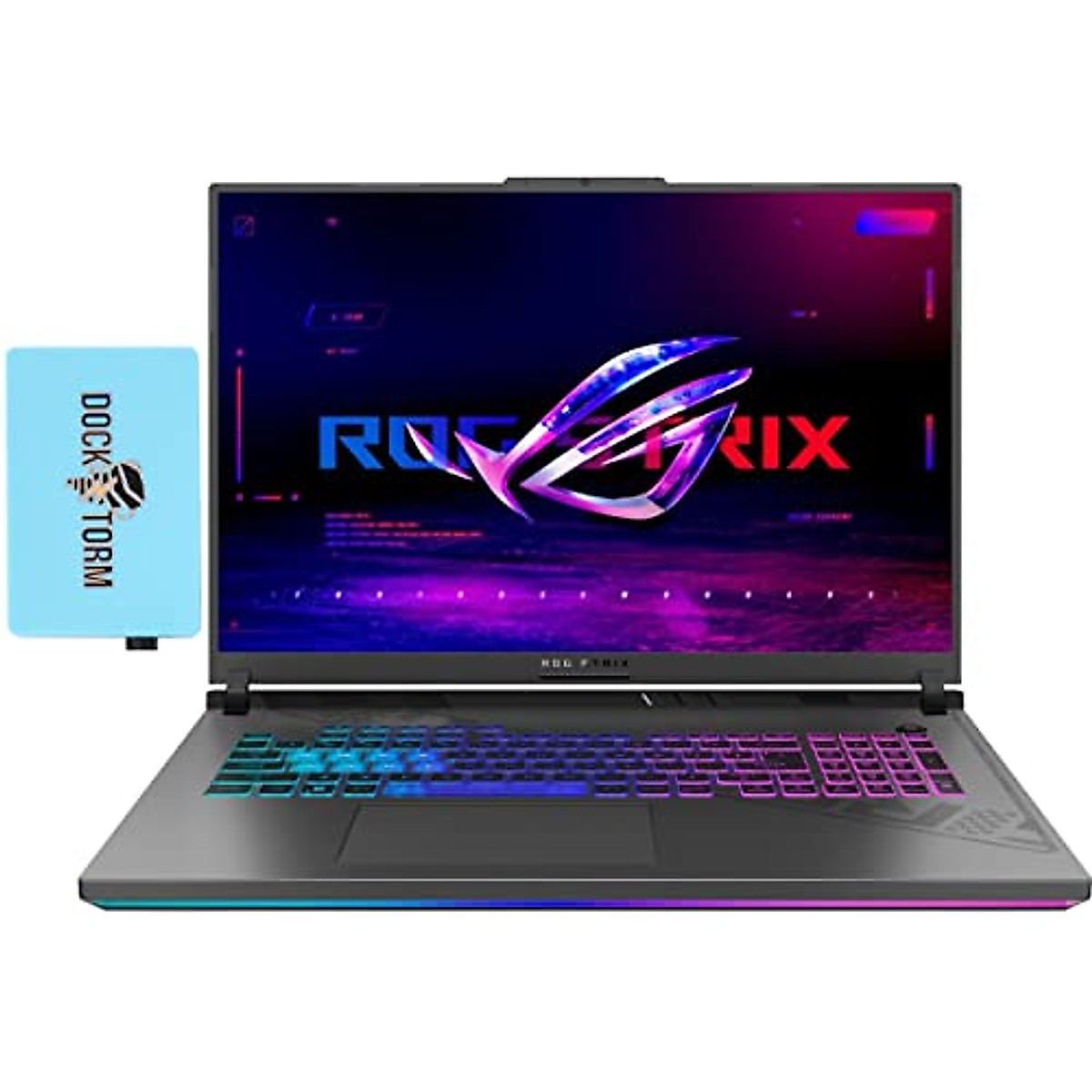 ASUS ROG Strix G18 18" IPS Gaming Laptop (Intel i9-13980HX 24-Core, 64GB DDR5, 2x8TB PCIe SSD, GeForce RTX 4080 12GB, 240Hz, RGB KYB, Thunderbolt 4, WiFi 6E, Win11Pro) w/Dockztorm Dock