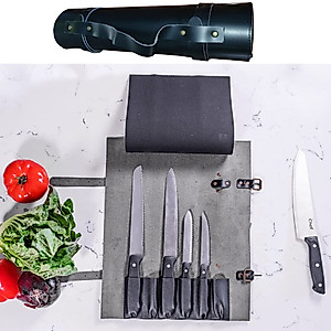 Chefs Professional Knife Roll Bag Durable Safe Knife Roll Knife Carrying Case with Handle Portable Knife Bags For Chefs Knife Roll or Tool Pouch, Knife bag only