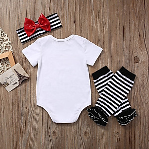 ABEE Baby Girls ESPN and Chill with My Daddy Bodysuit and Socks Outfit with Headband