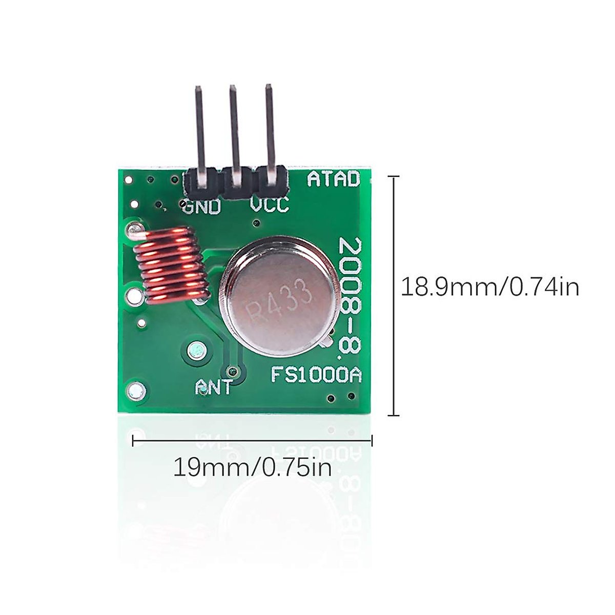 HiLetgo 5 Sets 433M Transmitter + Receiver Kit High Frequency Super Regenerative Transceiver Module for Burglar Alarm