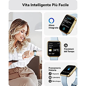 ENOMIR Smart Watch for Men Women(Answer/Make Call), Alexa Built-in,Fitness Watch with Heart Rate SpO2 Sleep Monitor 100 Sports 5ATM Waterproof Activity Trackers and Smartwatches for iOS&Android Phones