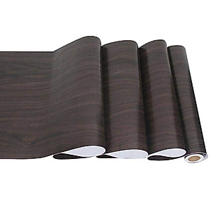 Yifely Dark Brown Peach Wood Grain Drawer Paper Self Adhesive Shelf Liner Night Stand Table Cover Sticker 17.7 Inch by 9.8 Feet