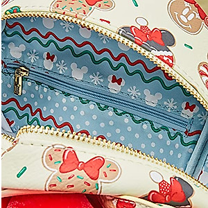 Loungefly Disney Christmas Mickey and Minnie Cookie Headband and Double Strap Shoulder Bag Gift Set, White, Standard