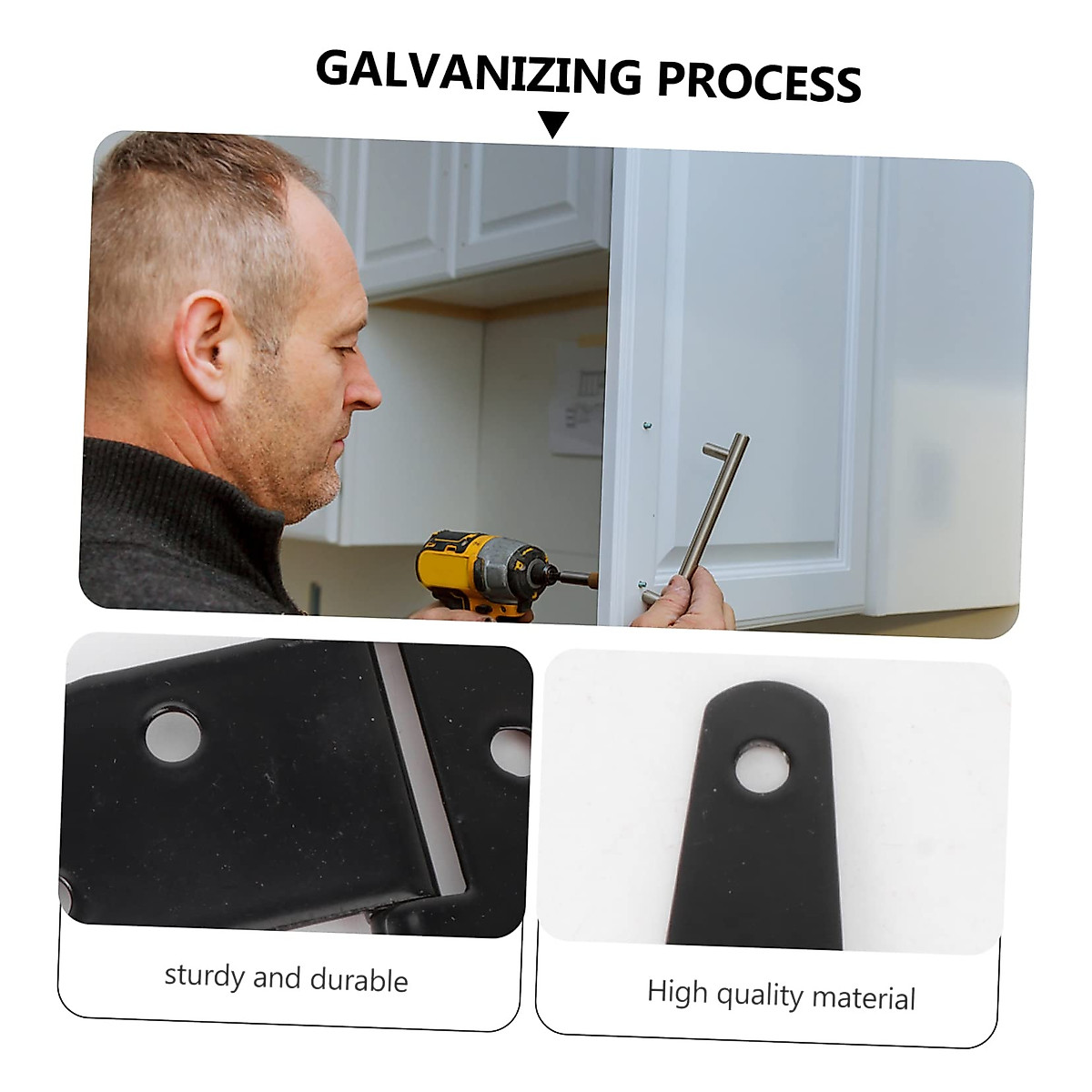 Uonlytech 6PCS 4 Black Door Hinges gate Hinges for Wooden Fences Heavy Duty shed Hinges Decorative Hinge Kitchen Cabinet Hinges self Closing Hinges Concealed Hinges Fence Hinges Bracket Belt