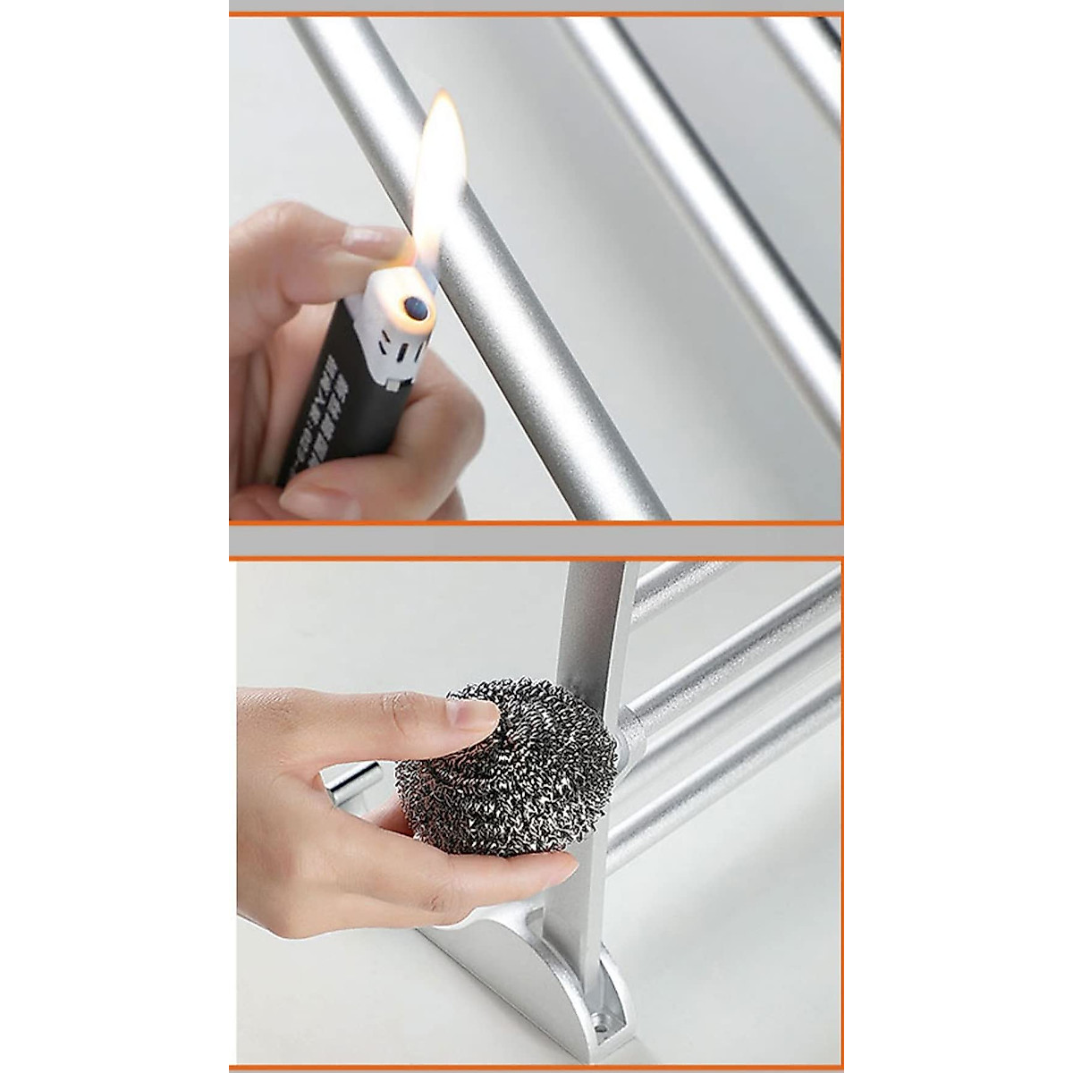 Bathroom Shelves Stud Mount Double Towel Rack Stainless Steel Constructed Rust-Proof Shelf with Built-in Bars and Hooks, Brushed Nickel Concealed Screw (Color : Silver, Size : 60cm)